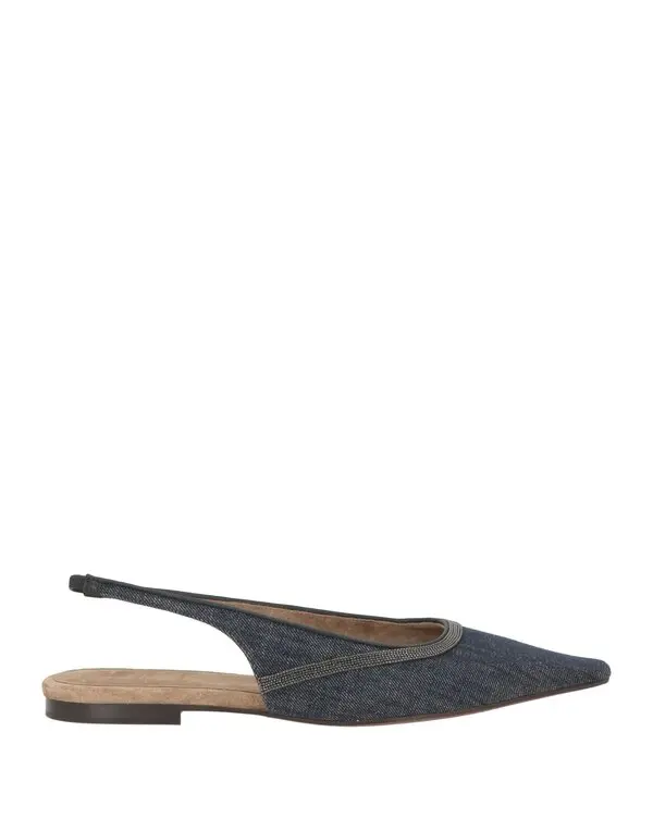 Brunello Cucinelli Textile Fibers Ballet Flats - Blue
