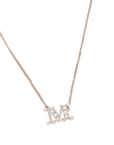 Max Mara Necklace Platinum Metal, Glass