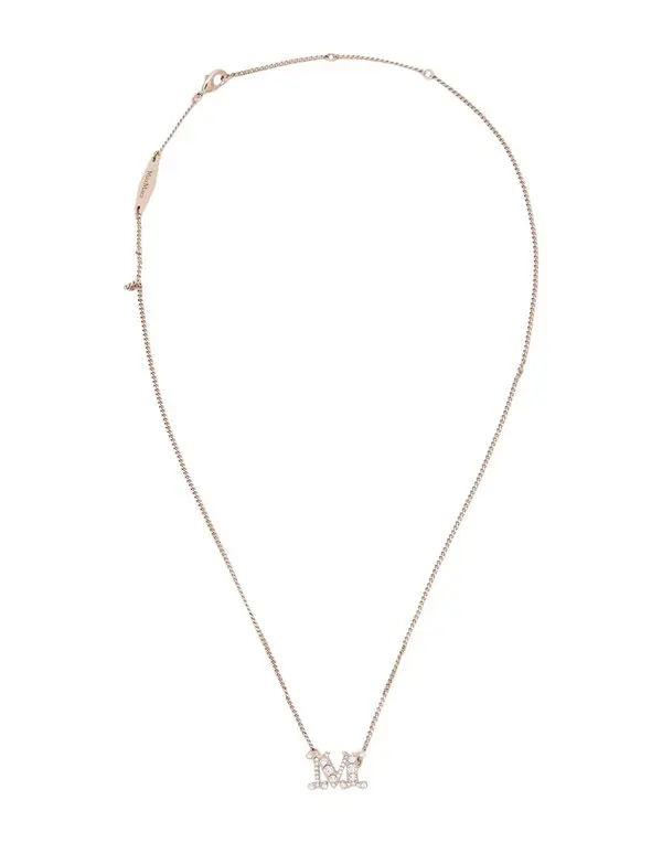 Max Mara Necklace Platinum Metal, Glass