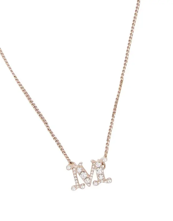 Max Mara Necklace Platinum Metal, Glass