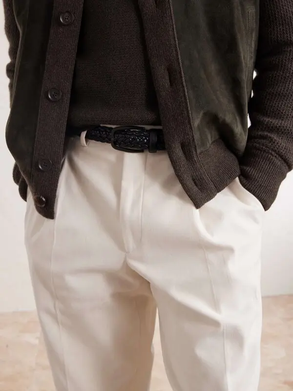 Zegna 3.2cm Braided Leather Belt