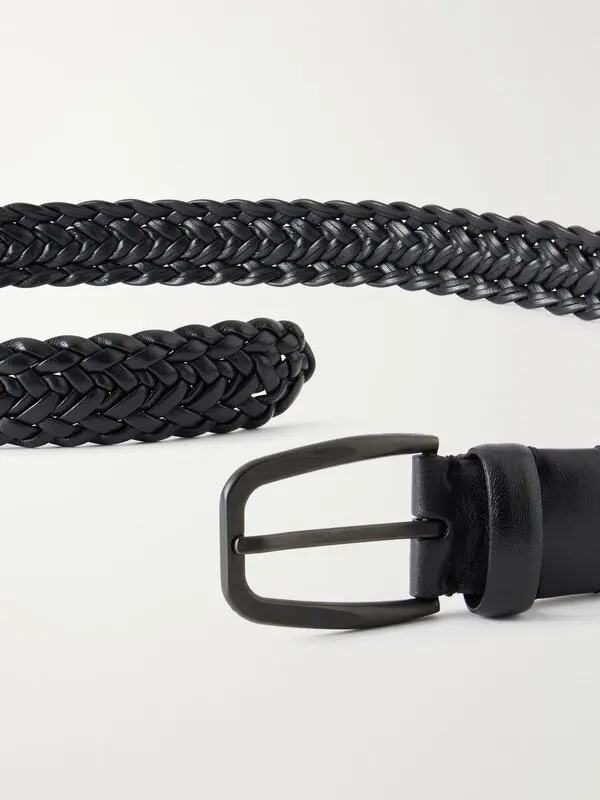 Zegna 3.2cm Braided Leather Belt