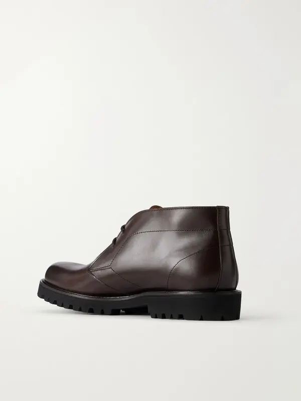 Mr P. Leather Desert Boots With Chunky Soles - Brown