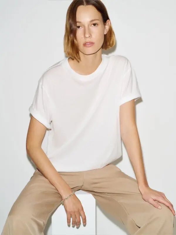 REFORMATION Liam Oversized T-shirt - Ivory