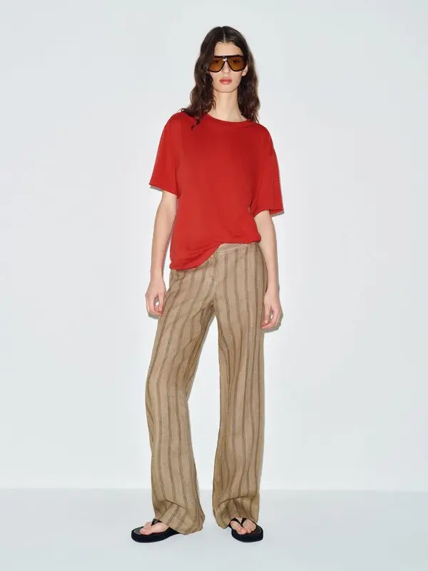 REFORMATION Liam Oversized T-shirt - Red