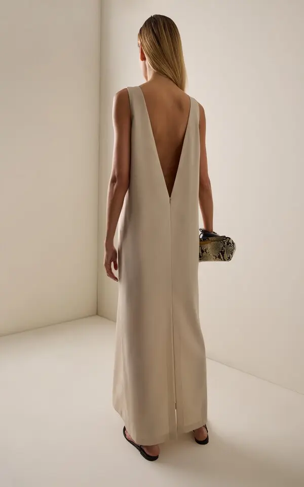 HOUSE OF DAGMAR V-neck Wool-blend Maxi Dress