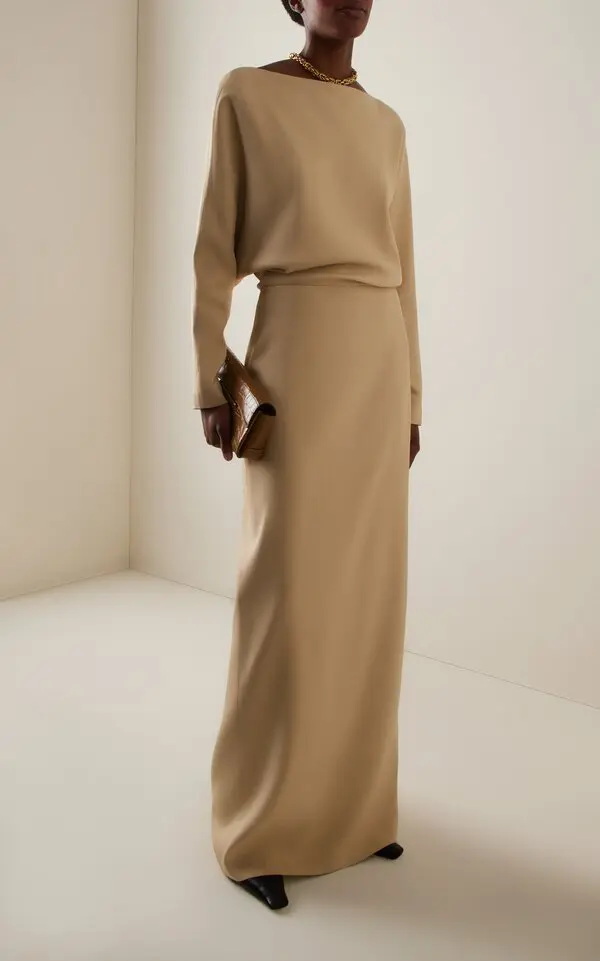 HOUSE OF DAGMAR Billow Wool-blend Maxi Dress