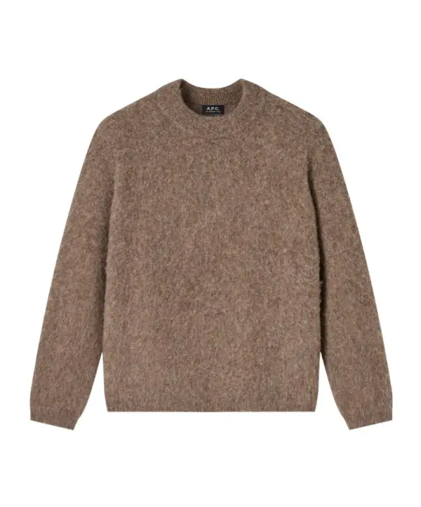 A.p.c. Dylan Sweater Loose-fit Taupe Brown Sweater
