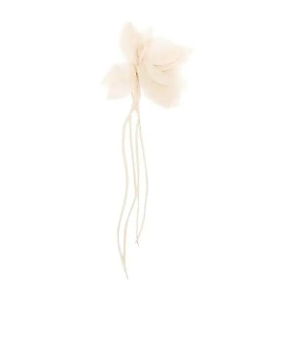 Antonelli Firenze Floral Ribbon Brooch - Cream