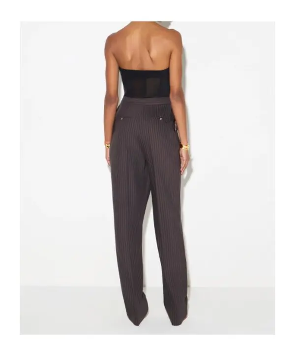 Elisabetta Franchi Strapless Pinstripe Jumpsuit