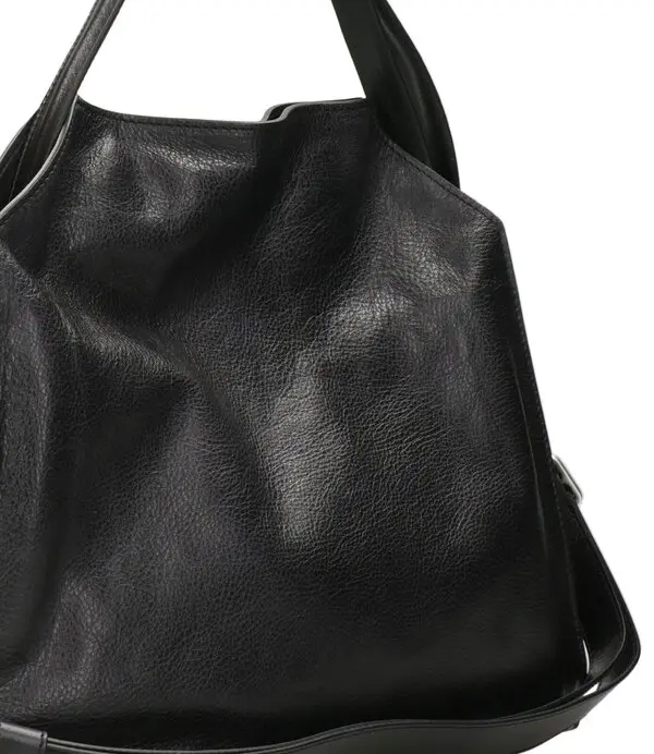 Orciani Trinity Peach Midi Shoulder Bag - Black