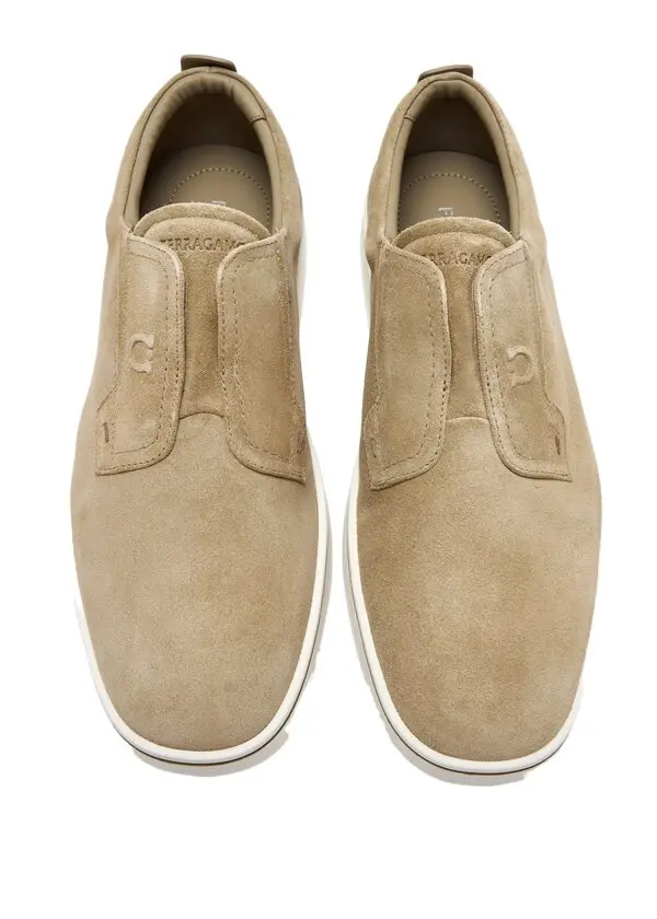 FERRAGAMO Suede Slip-on Sneakers