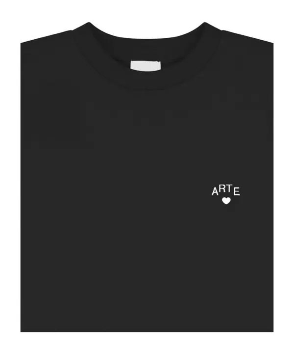 ARTE ANTWERP Logo-embroidered Heart-motif Sweatshirt - Black