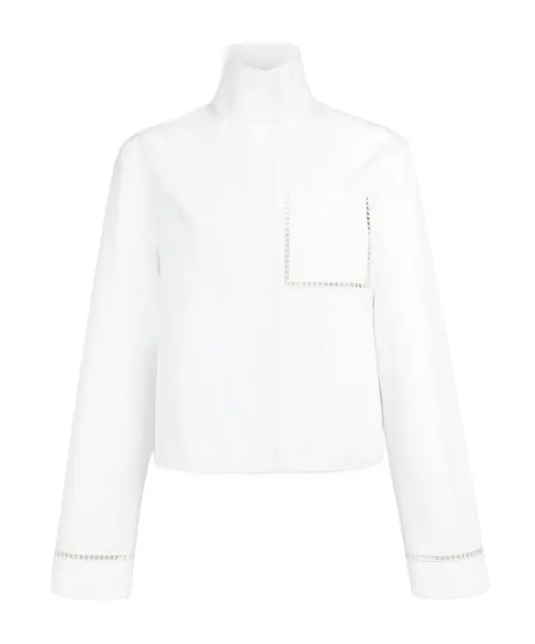 Alaïa High Neck Pocket Detail Top