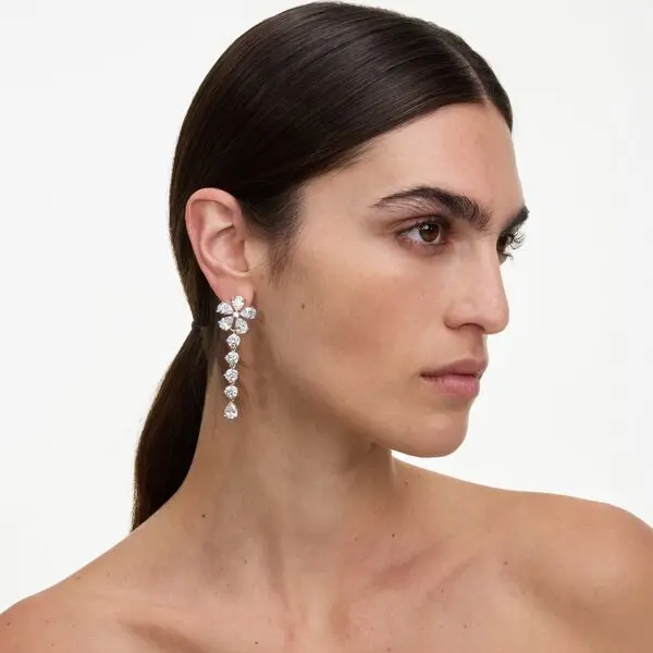 SELF-PORTRAIT Crystal Flower Dangle Earring