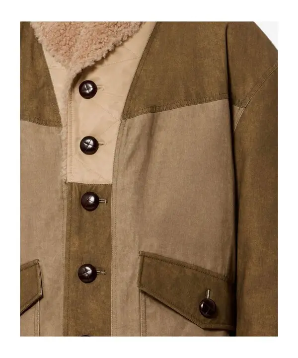 Isabel Marant Étoile Oversized Patchwork Jacket With Shawl Collar