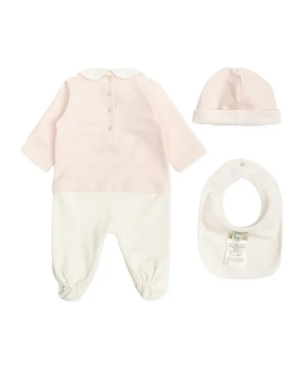 Fendi Logo-embroidered Peter Pan-collar Babygrow Set
