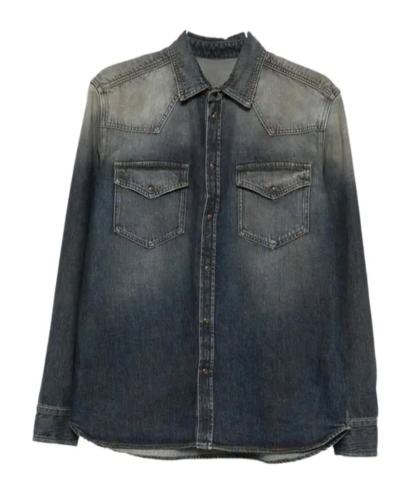 NINE:INTHE:MORNING Long-sleeve Denim Shirt