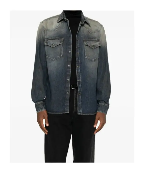 NINE:INTHE:MORNING Long-sleeve Denim Shirt
