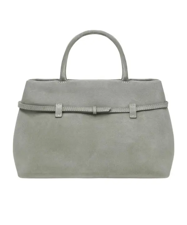 Manu Atelier Buckle Detailed Top Handle Bag - Green
