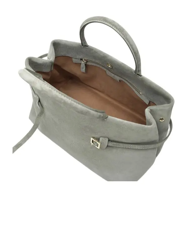 Manu Atelier Buckle Detailed Top Handle Bag - Green