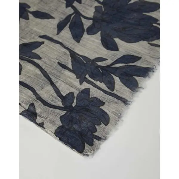 Brunello Cucinelli Floral-print Linen Scarf