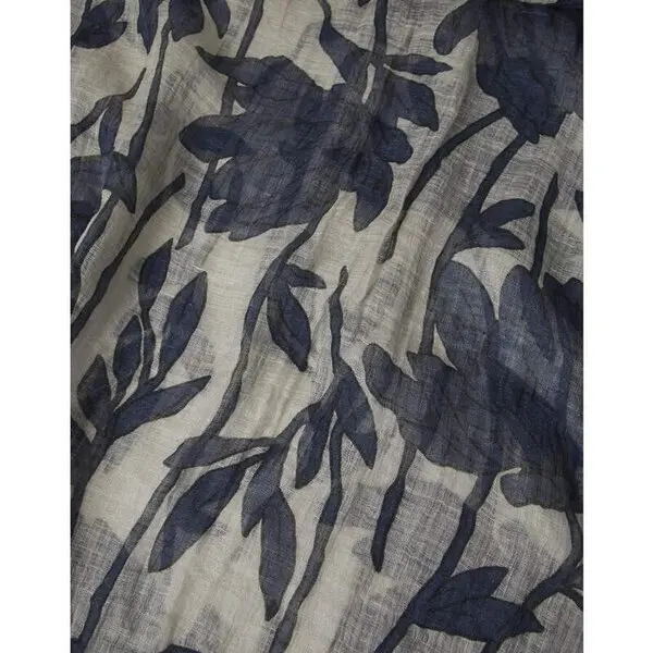 Brunello Cucinelli Floral-print Linen Scarf