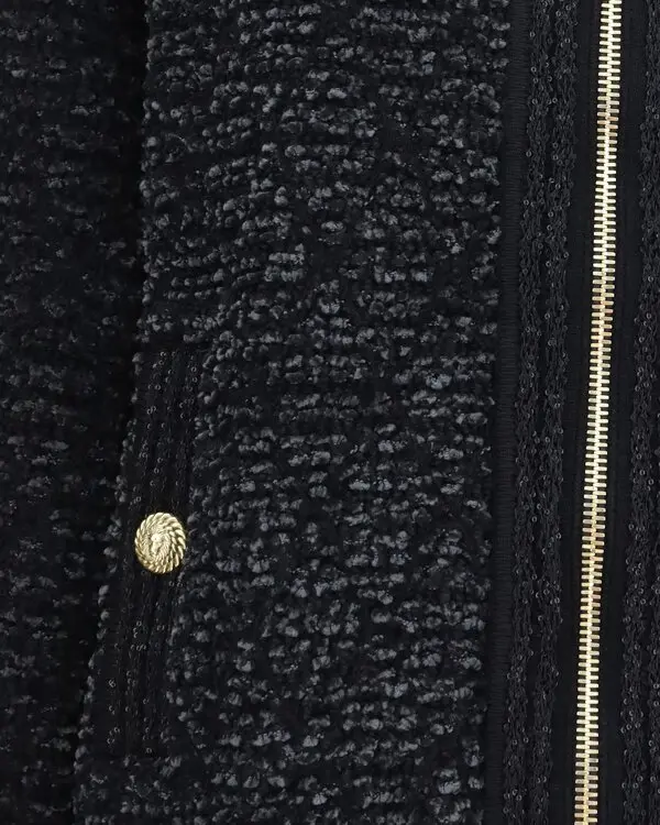 Balmain Sequin-trim Zip Jacket