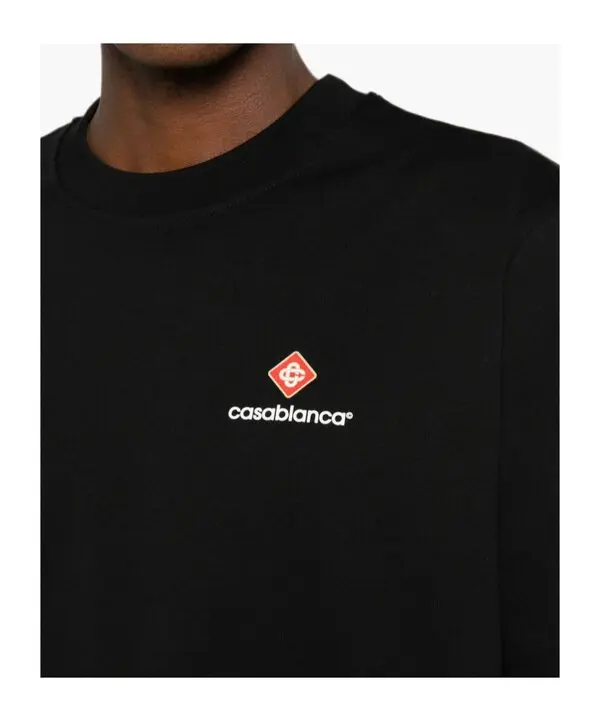 Casablanca Logo Printed Crewneck T-shirt