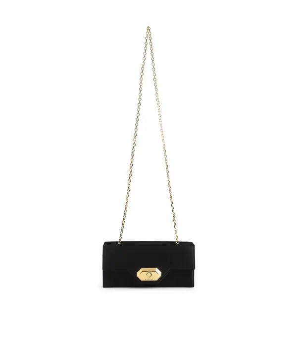 LANVIN Flap Top Chain Detail Clutch Bag