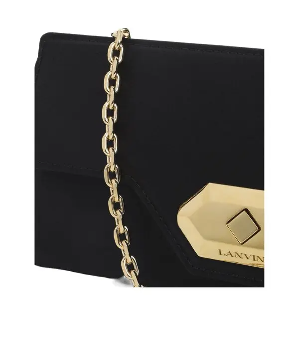 LANVIN Flap Top Chain Detail Clutch Bag