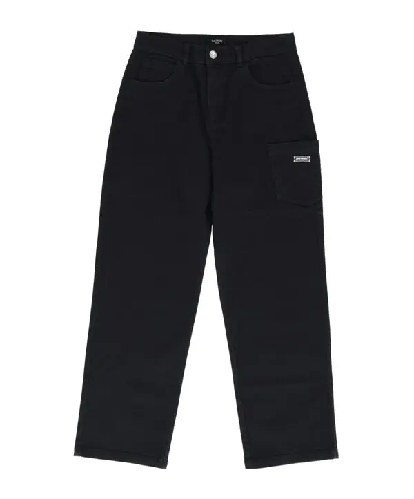 Balmain Logo Plaque Cargo Jeans