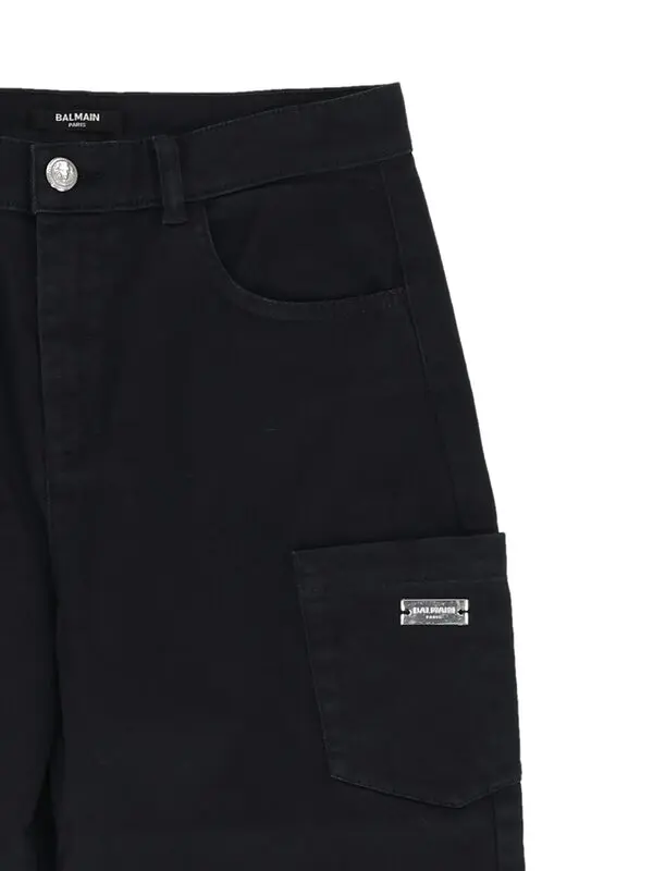 Balmain Logo Plaque Cargo Jeans