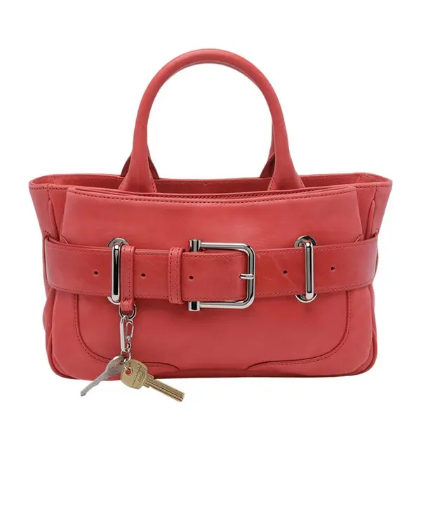 OSOI Brocle Belted Tote Bag - Aged Red