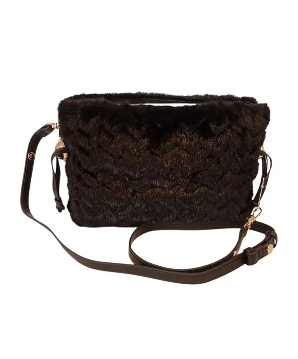 Liu Jo Fur Shoulder Bag - Black