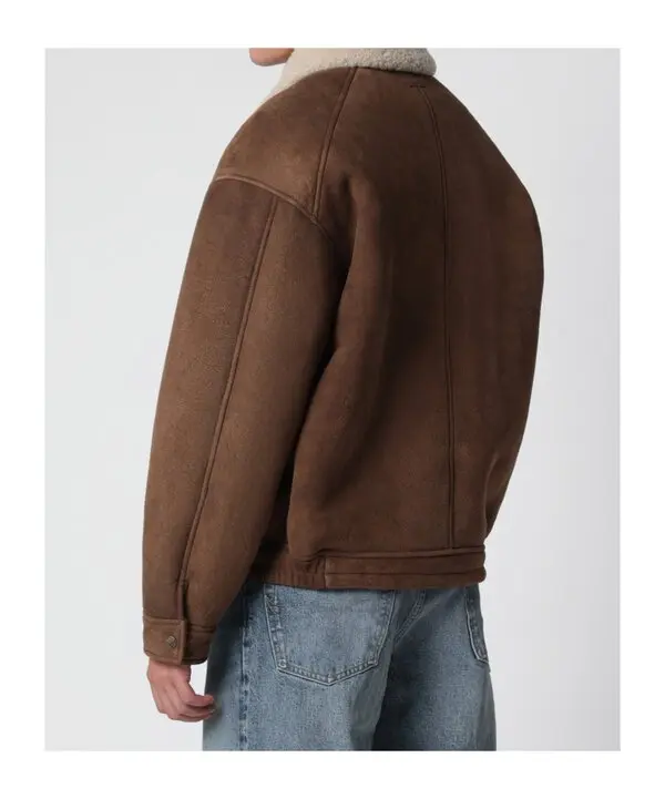 SALVATORE SANTORO Shearling Collar Long Sleeve Jacket