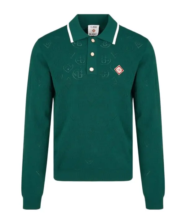 Casablanca Long-sleeve Polo Shirt