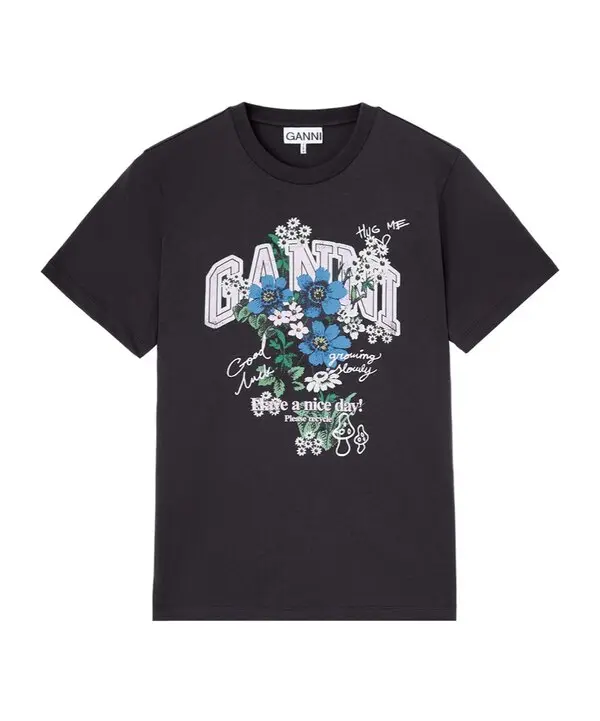 GANNI Floral Graphic T-shirt