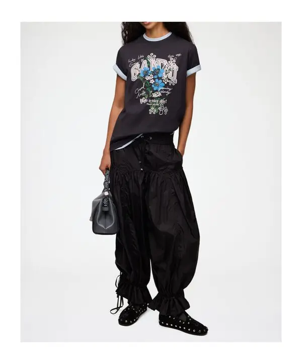 GANNI Floral Graphic T-shirt
