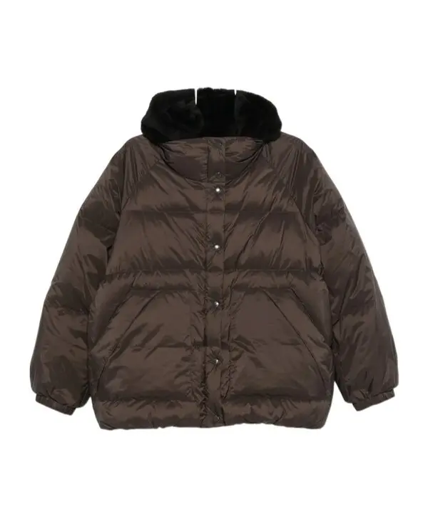 YVES SALOMON Quilted Hooded Jacket