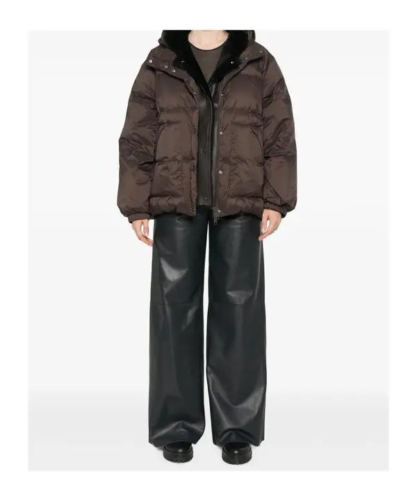 YVES SALOMON Quilted Hooded Jacket
