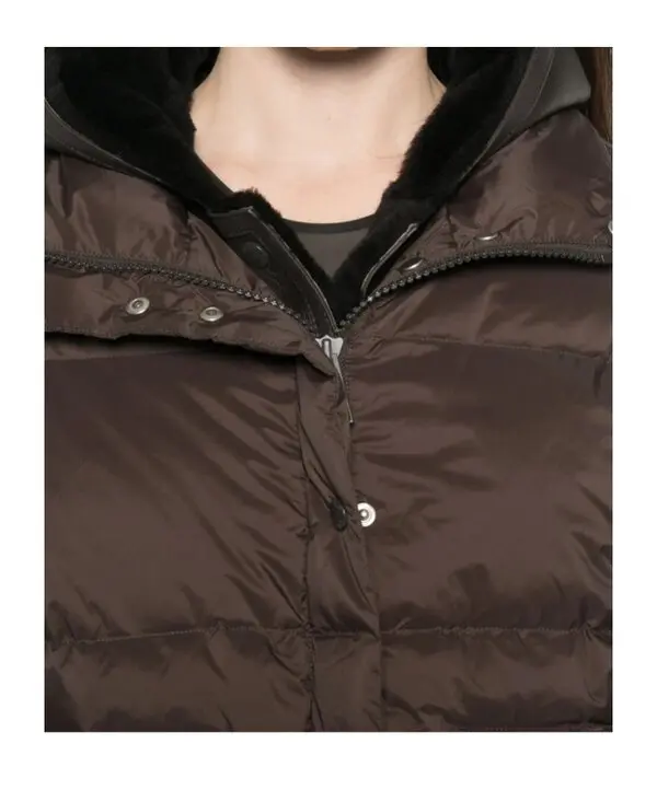 YVES SALOMON Quilted Hooded Jacket