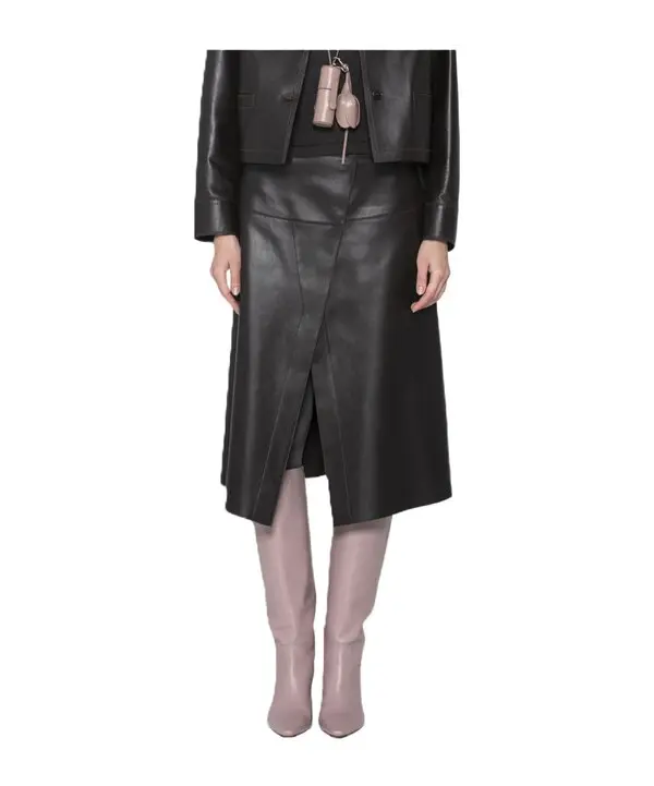 DESA 1972 Asymmetrical Leather Skirt