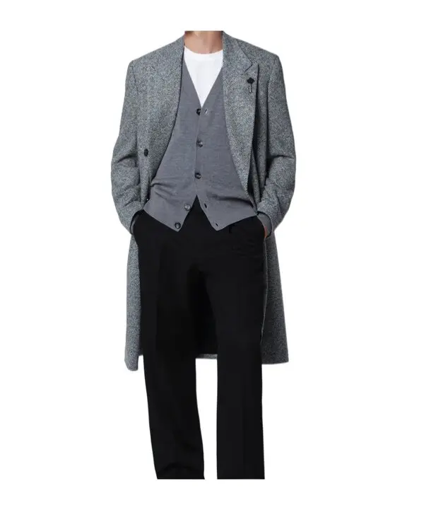 LARDINI Double Breasted Long Coat