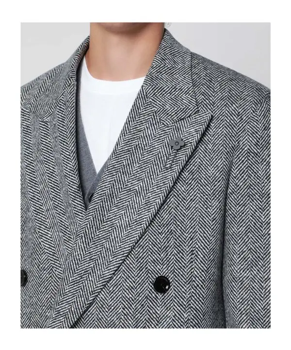 LARDINI Double Breasted Long Coat