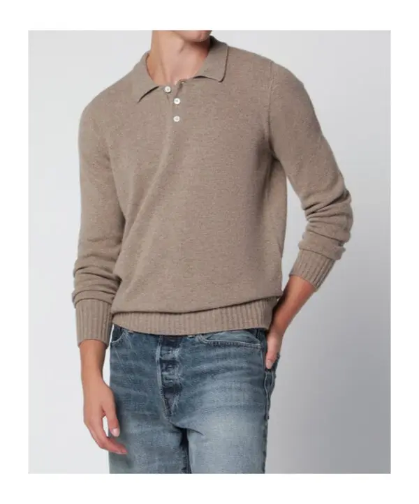 DRUMOHR Long-sleeve Polo-collar Sweater - Gray