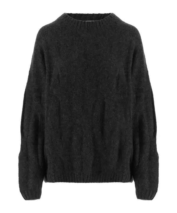 ALLUDE Ribbed Hem Knitted Sweater