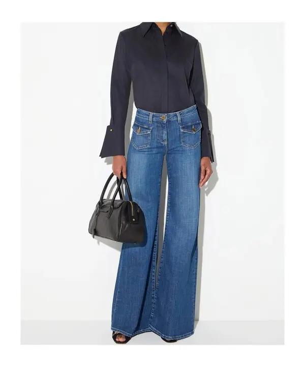 Elisabetta Franchi Striped Oversized-cuff Shirt