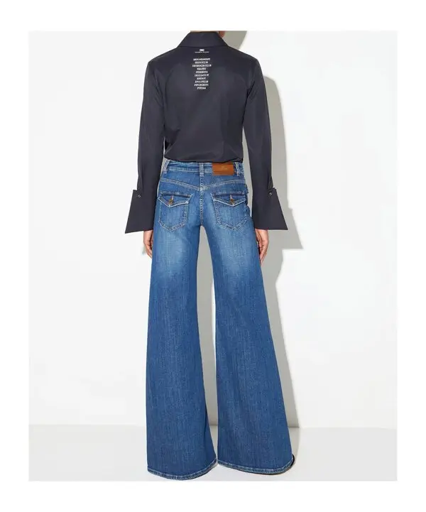 Elisabetta Franchi Striped Oversized-cuff Shirt