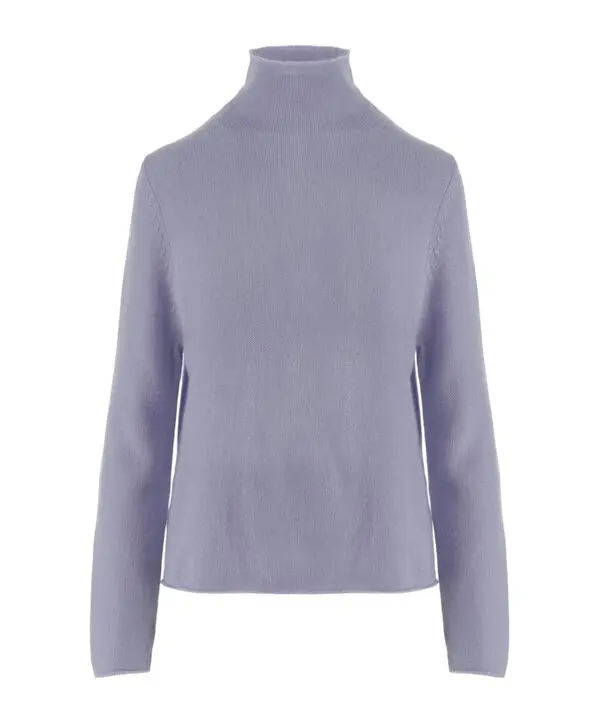 ALLUDE Cashmere Turtleneck Knitted Sweater - Purple
